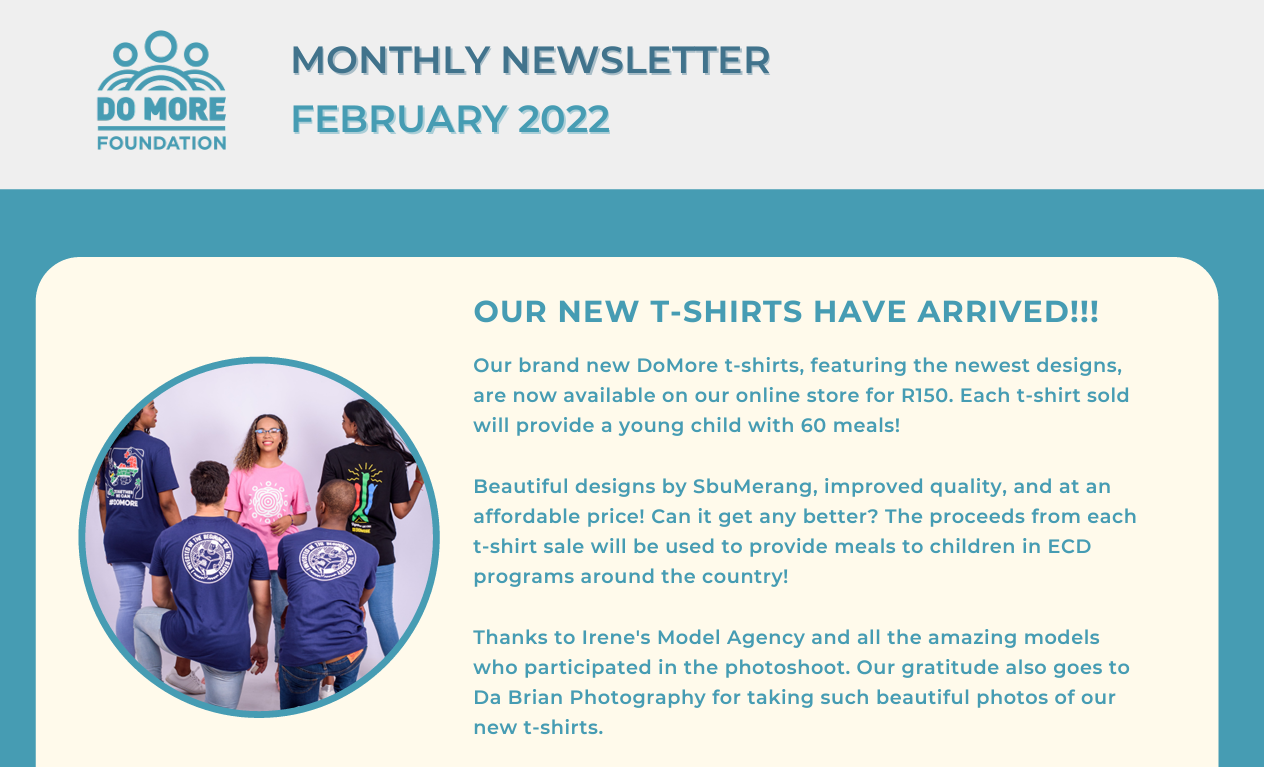 DO MORE FOUNDATION FEBRUARY 2022 NEWSLETTER - Do More Foundation